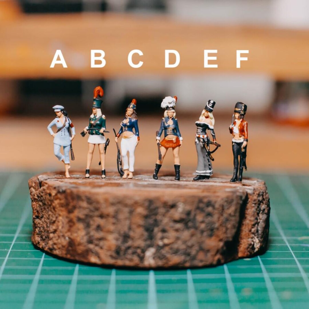 Miniature Action Figure Military Girls Diorama Mini Scale 1/87 No ...