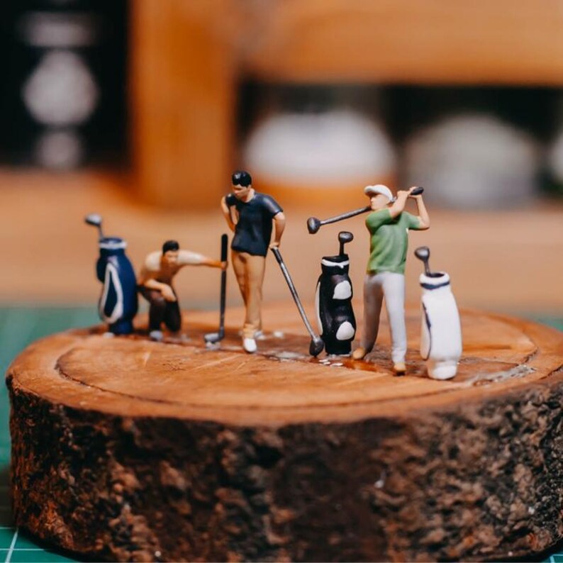 Miniature Figure Man Player Golf Scale 1:87 1/64 NO Preiser for Diecast ...