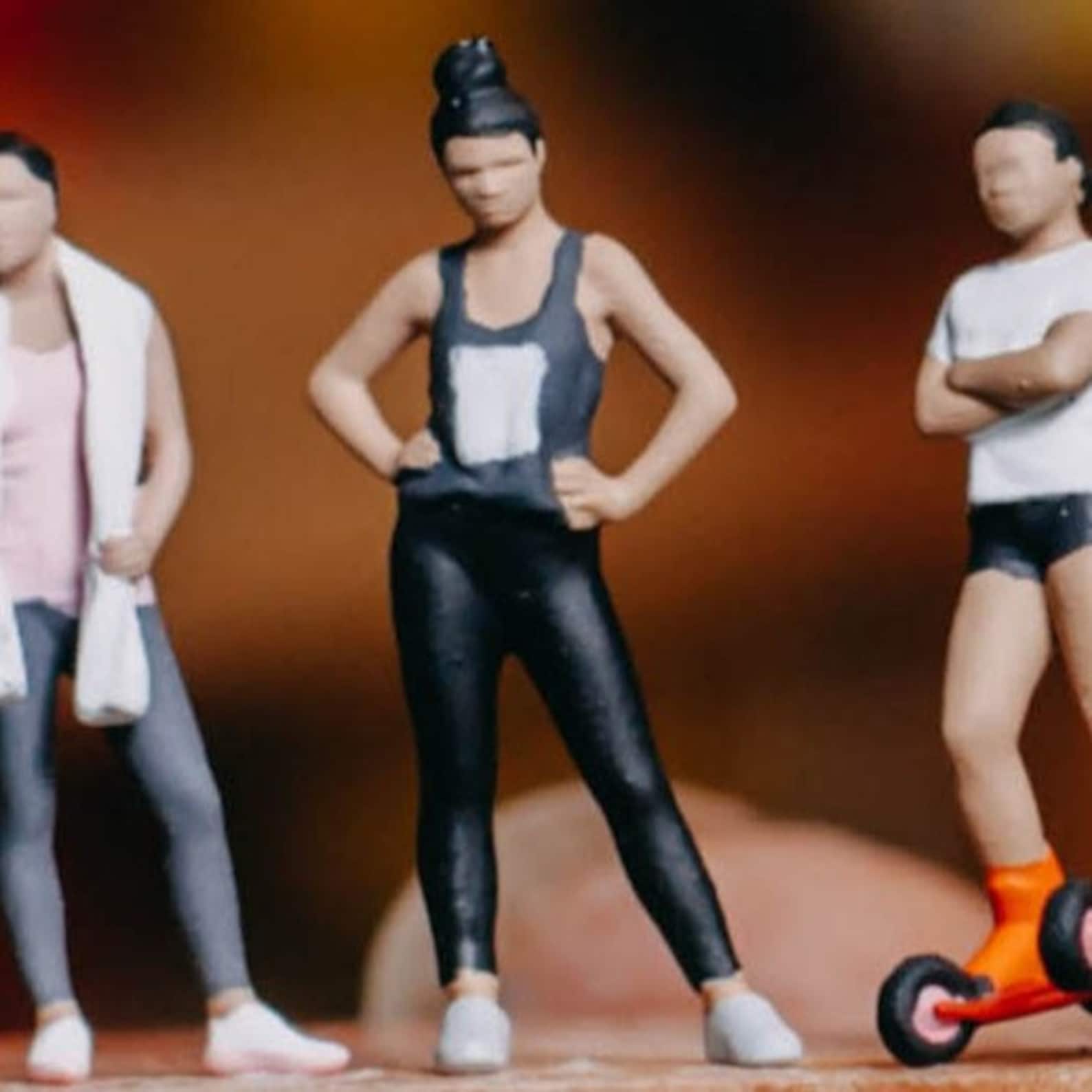 Sports Miniature Action Figures Sports Diorama Model Gift Sport HO ...