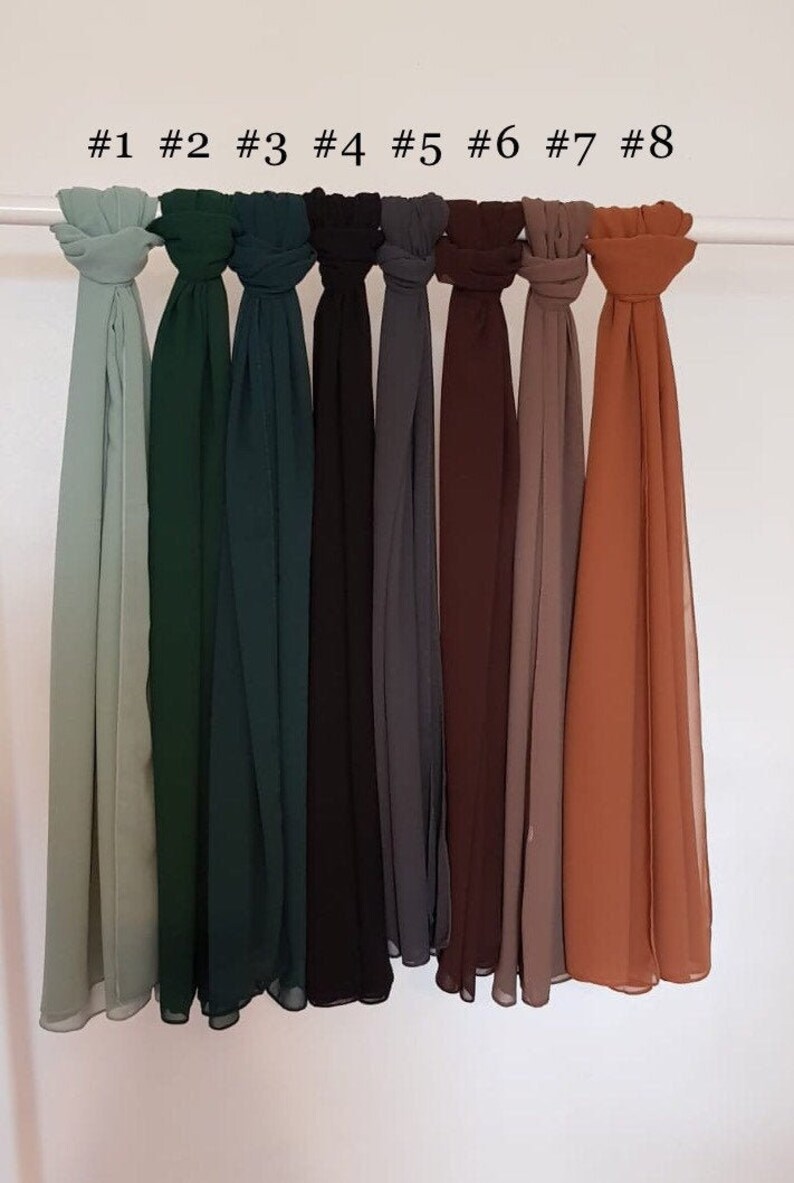 Fabulous 100% Chiffon Scarves Available in Different Colours - Etsy