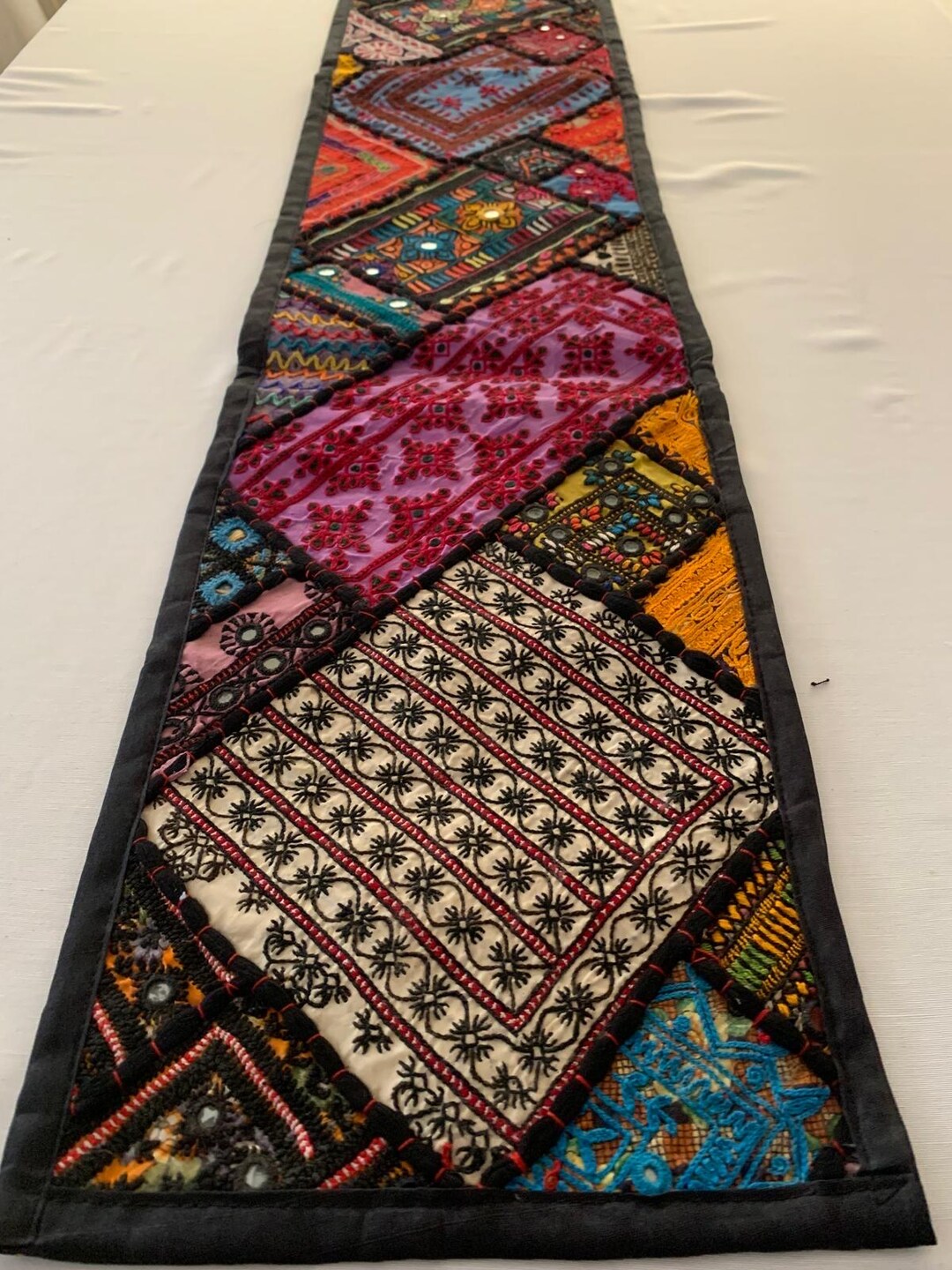 Sindhi Hand Made Patchwork Table Runner. Decorative Colourful Dinning ...
