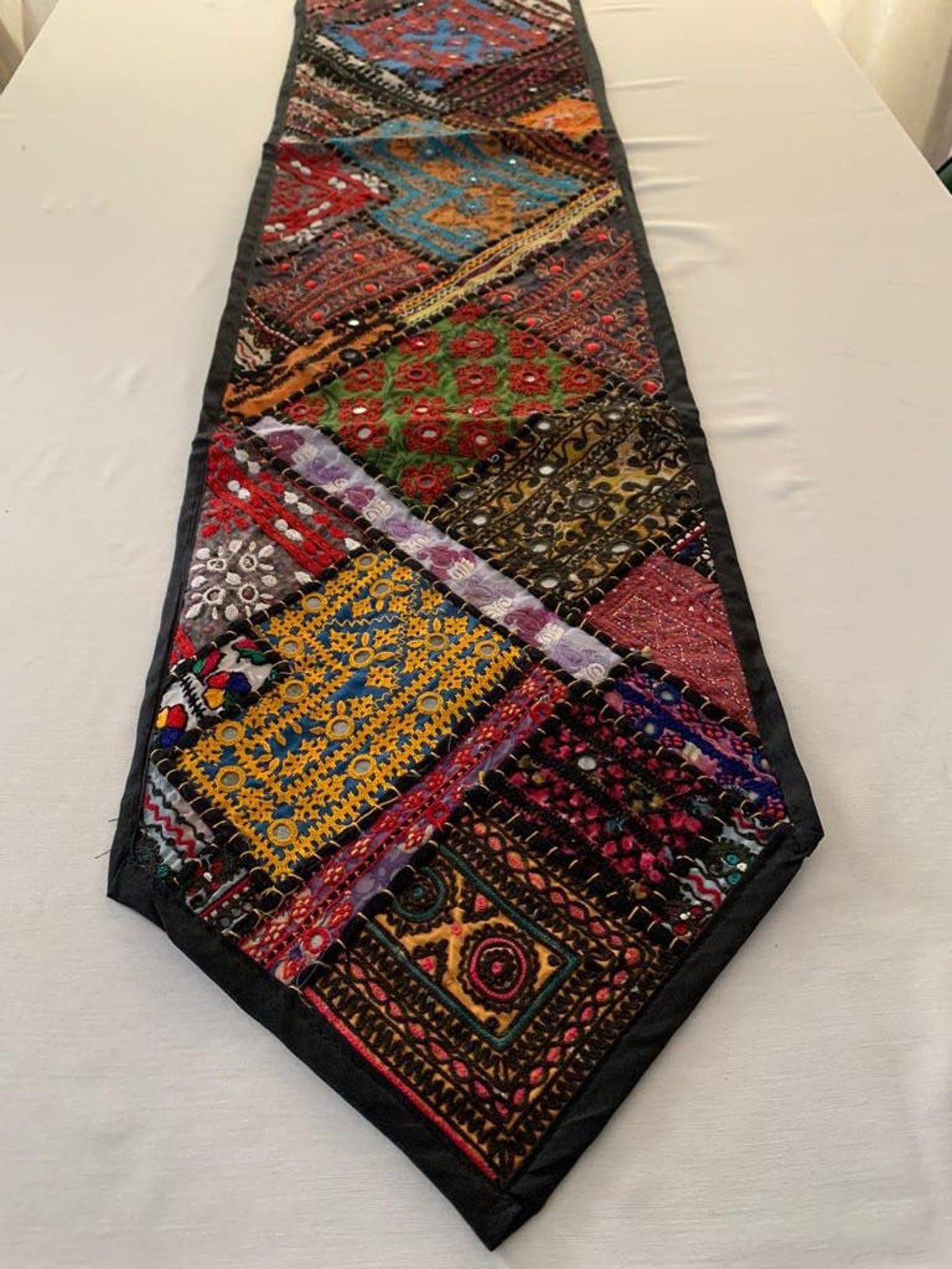 Sindhi Hand Made Patchwork Table Runner. Decorative Colourful Dinning ...