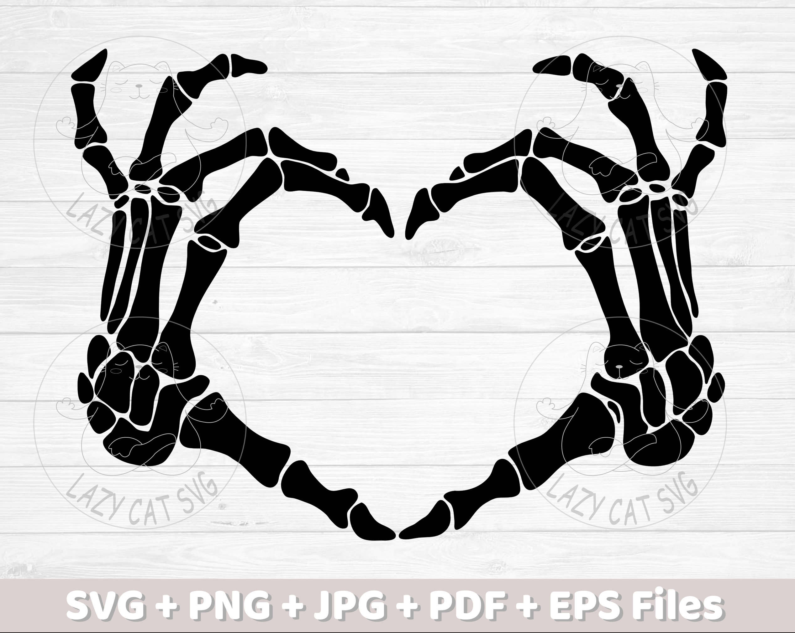 Skeleton Hand Heart Sign Svg Skeleton Hands Outline Svg Cute Halloween