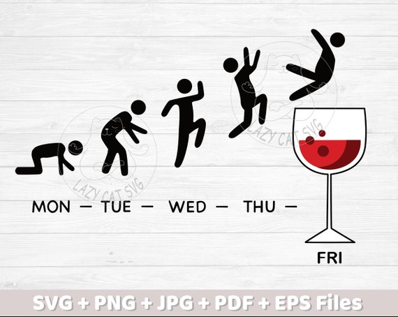 Friday Wine Shirt Clipart Funny Quote SVG Wine Sayings Svg - Etsy