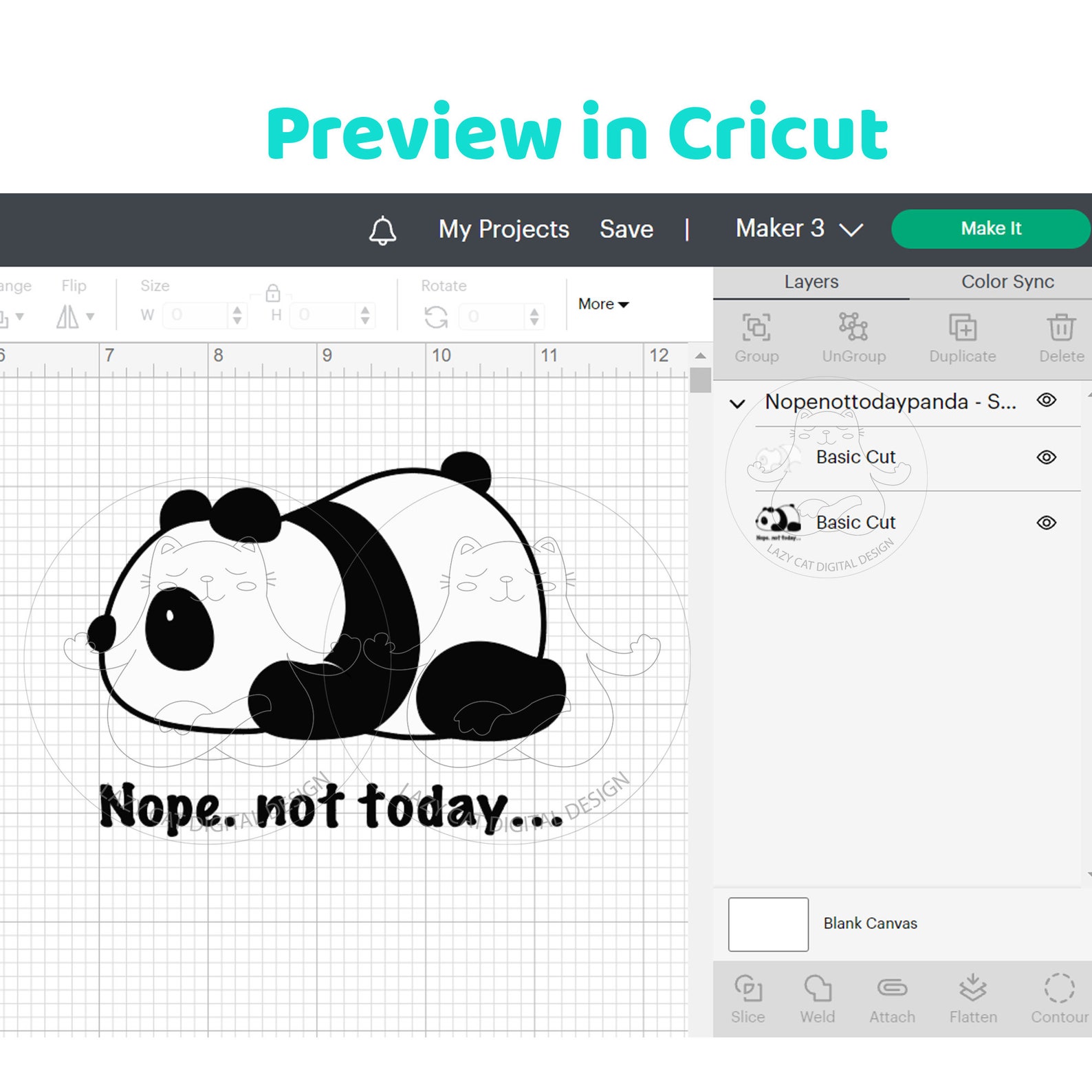 Nope Not Today Panda SVG Lazy Laying Panda Svg Funny Kids - Etsy