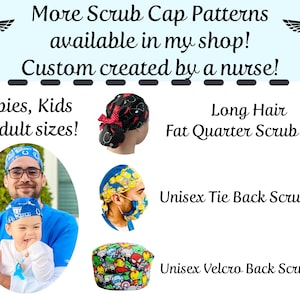 EASY Unisex Tie Back Scrub Cap Sewing Tutorial | Sew | Pattern | Easy ...