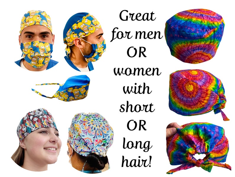 EASY Unisex Tie Back Scrub Cap Sewing Tutorial | Sew | Pattern | Easy ...