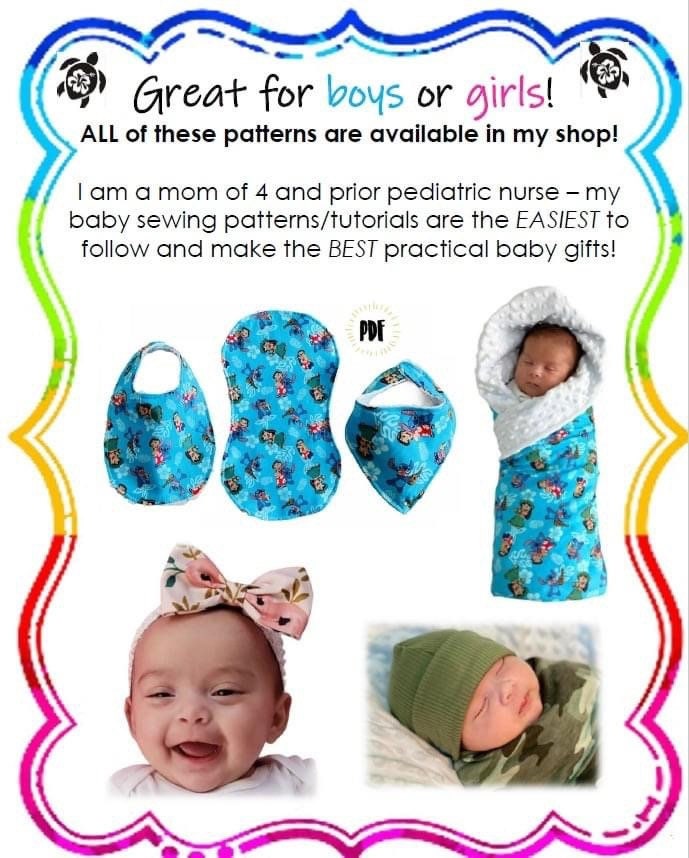 Learn to Sew an EASY Baby Bib DIY Tutorial How to - Etsy