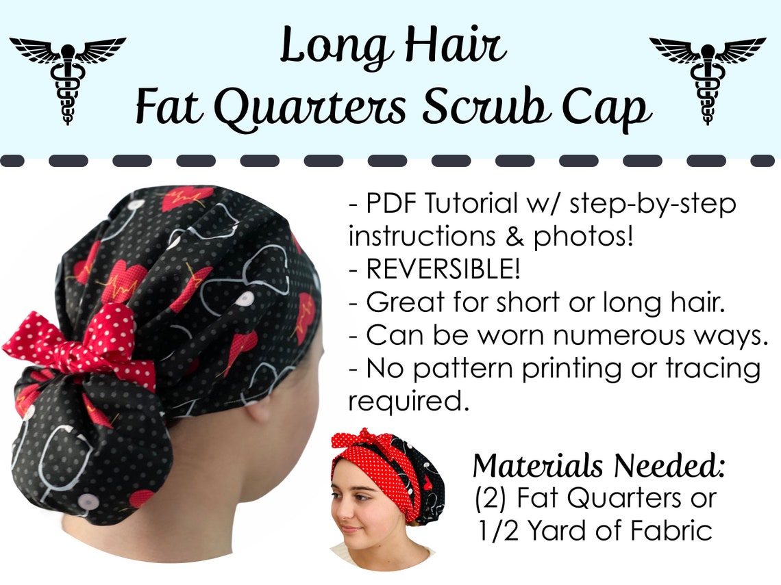 Unisex Scrub Caps & Mask Bundle Sewing Patterns With PDF or | Etsy