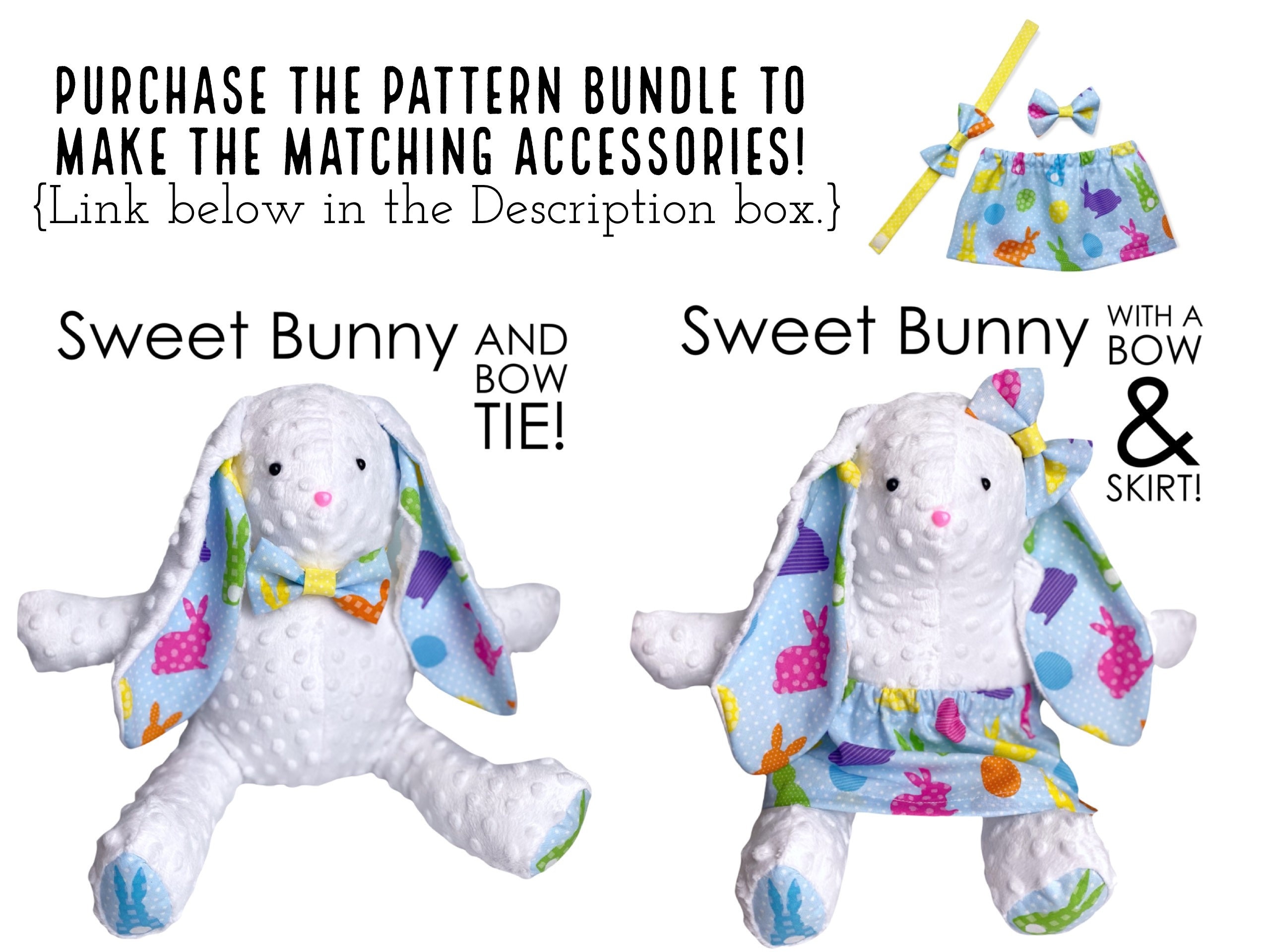 Stuffed Bunny Rabbit Easter Plush Sewing Pattern & VIDEO - Etsy