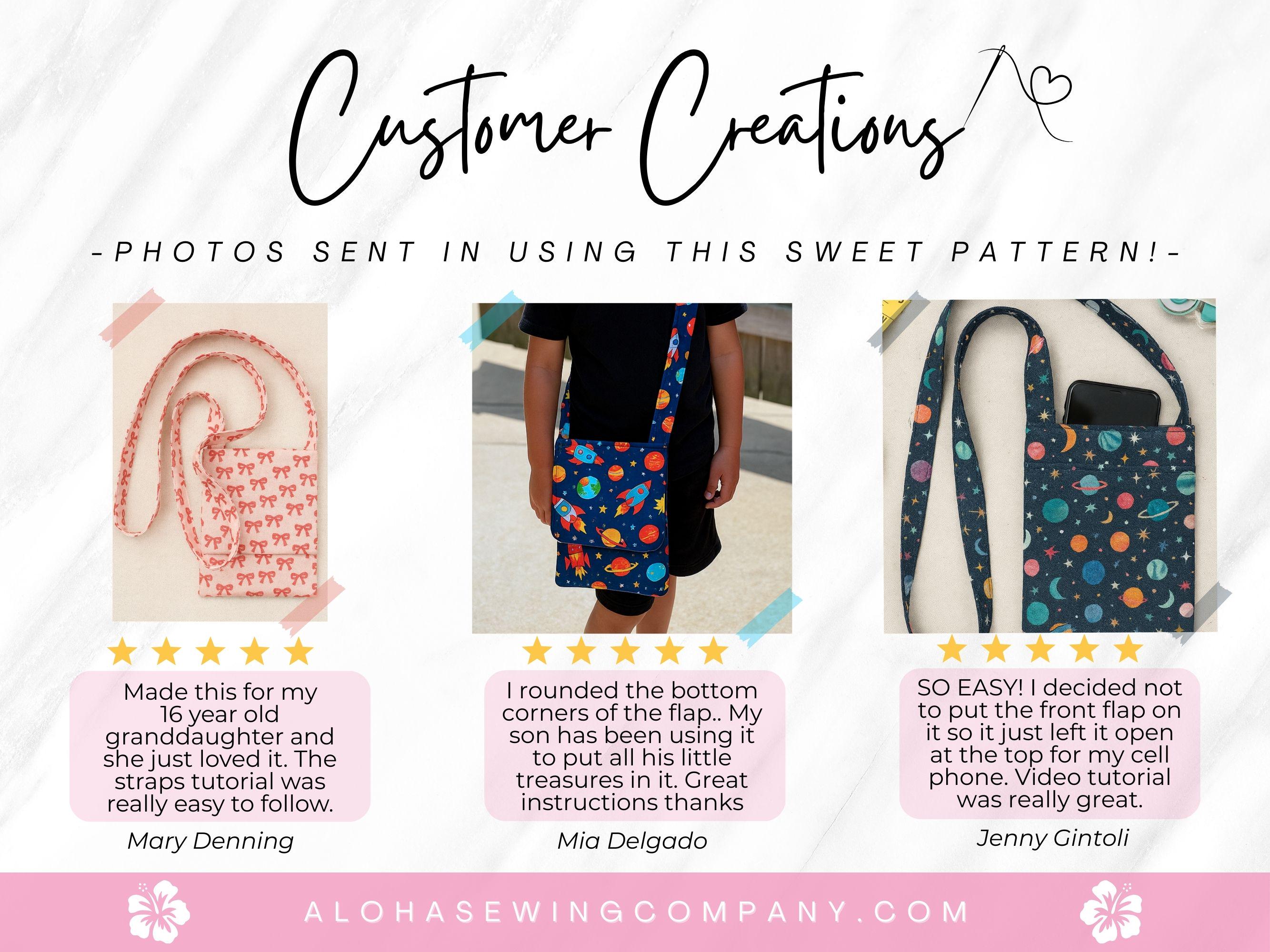 Beginners Messenger Bag + Cell Phone Purse Sewing Pattern & VIDEO ...