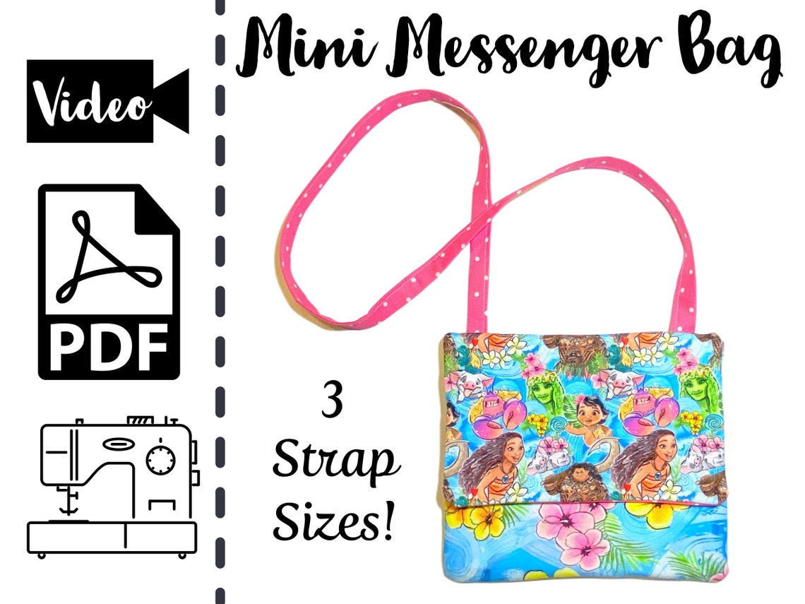Mini Messenger Bag Purse Sewing Pattern & Tutorial Sew | Etsy
