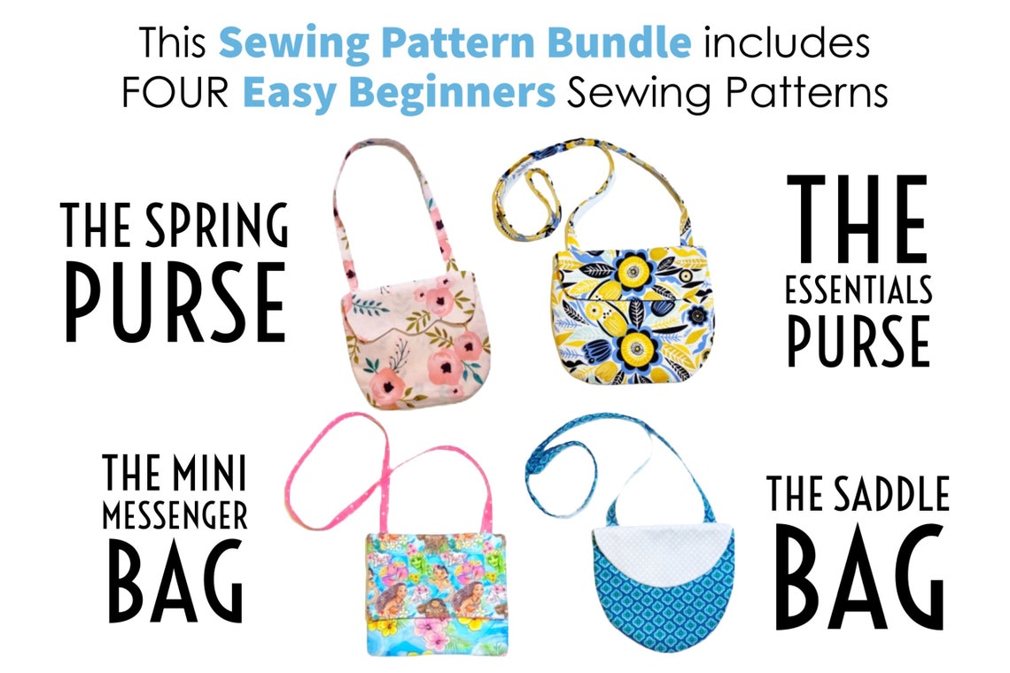 Toddler & Kids Purse Bundle Sewing Pattern and VIDEO Tutorial - Etsy