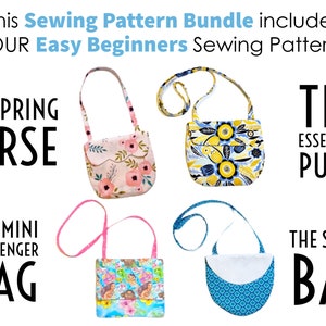 Toddler & Kids Purse Bundle Sewing Pattern and VIDEO Tutorial ...