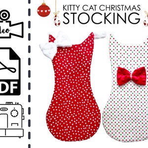 Kitty Cat Animal Christmas Stocking Sewing Pattern & Tutorial | Sew ...