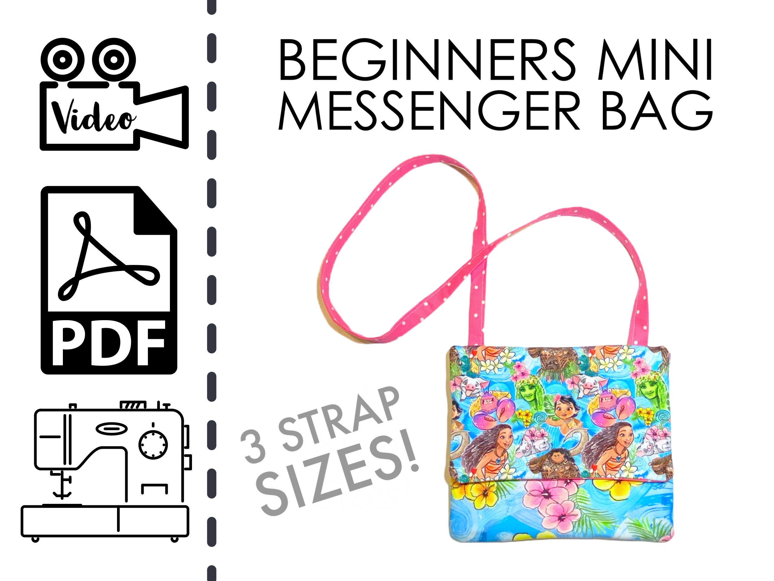 Mini Messenger Bag Purse Sewing Pattern & Tutorial Sew - Etsy