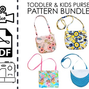 Toddler & Kids Purse Bundle Sewing Pattern and VIDEO Tutorial ...