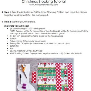 Learn to Sew an EASY Christmas Stocking PDF Beginners Elf | Etsy