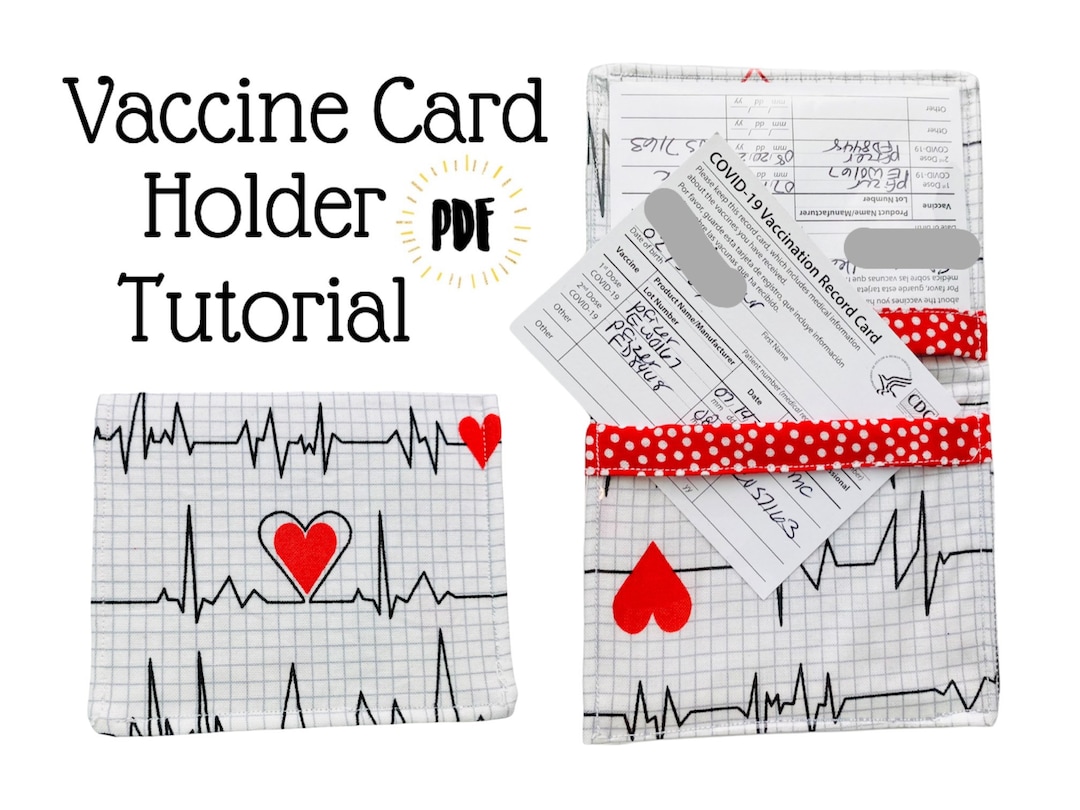 Beginners Vaccine Card Protector Holder | Pattern | Vaccination Wallet ...