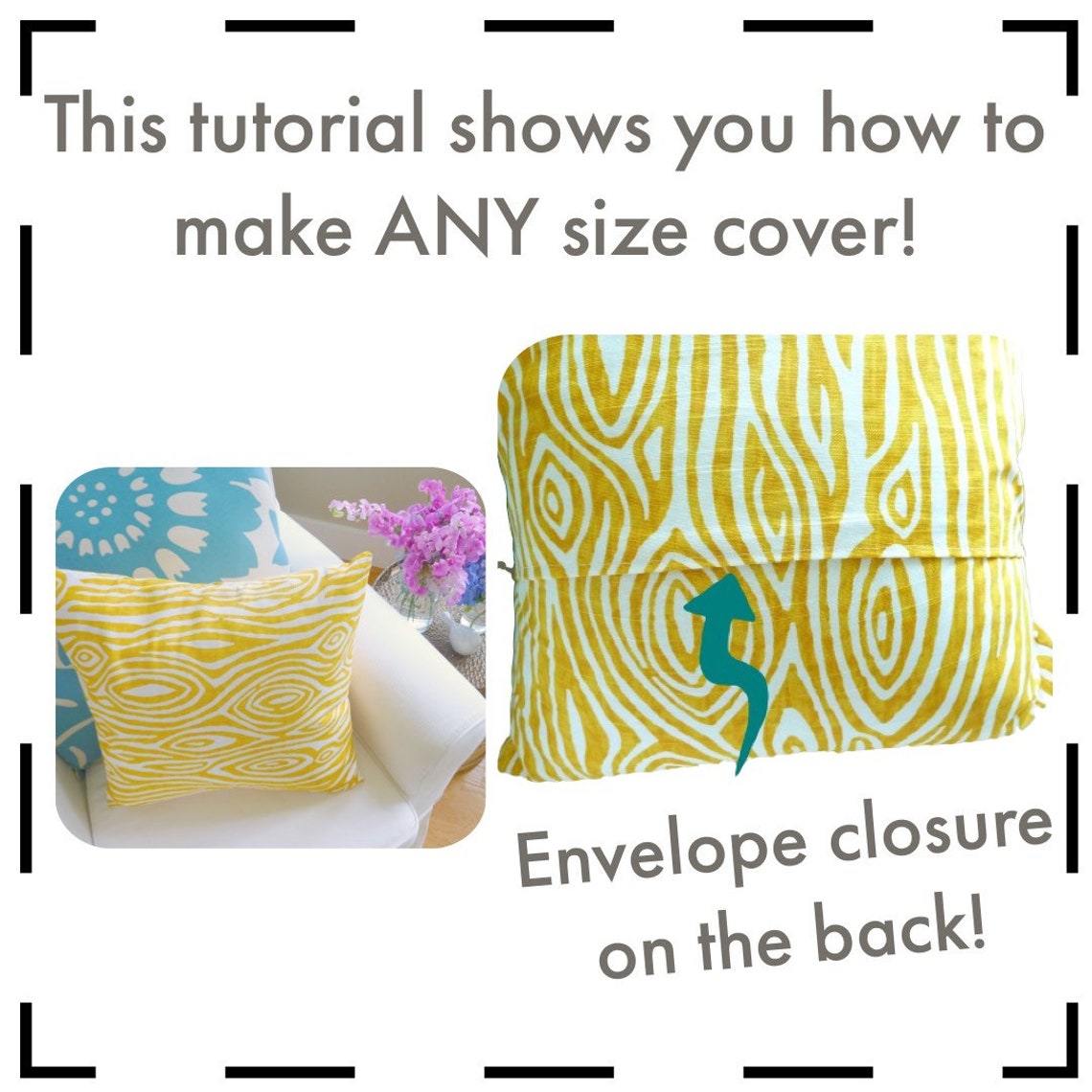 EASY 10 Minute Envelope Pillow Cover Sewing Tutorial Sew - Etsy