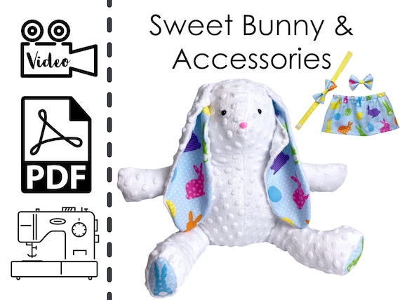 Easter Bunny Plush and Accessories Sewing Pattern & VIDEO - Etsy