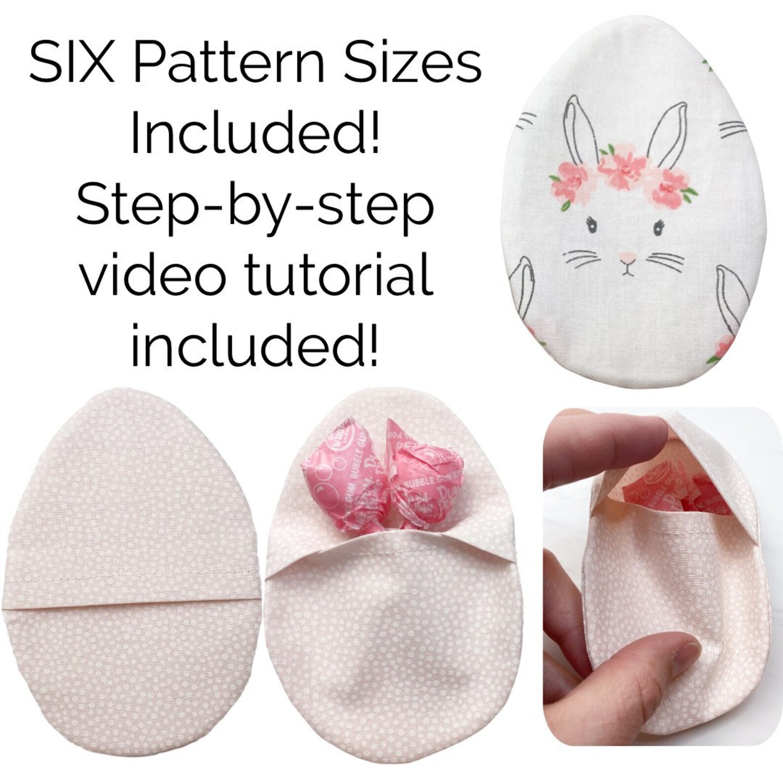 Fillable Fabric Easter Hunt Eggs Sewing Pattern & VIDEO - Etsy