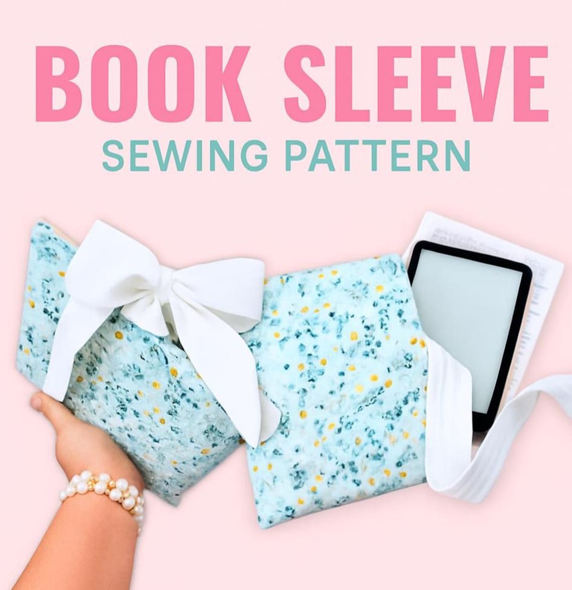 Fabric Book Sleeve Sewing Pattern PDF | Ereader, Tablet & Book Pouch ...