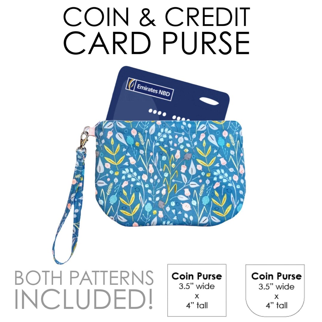 Credit Card and ID Coin Purse Sewing Pattern & VIDEO Tutorial ...