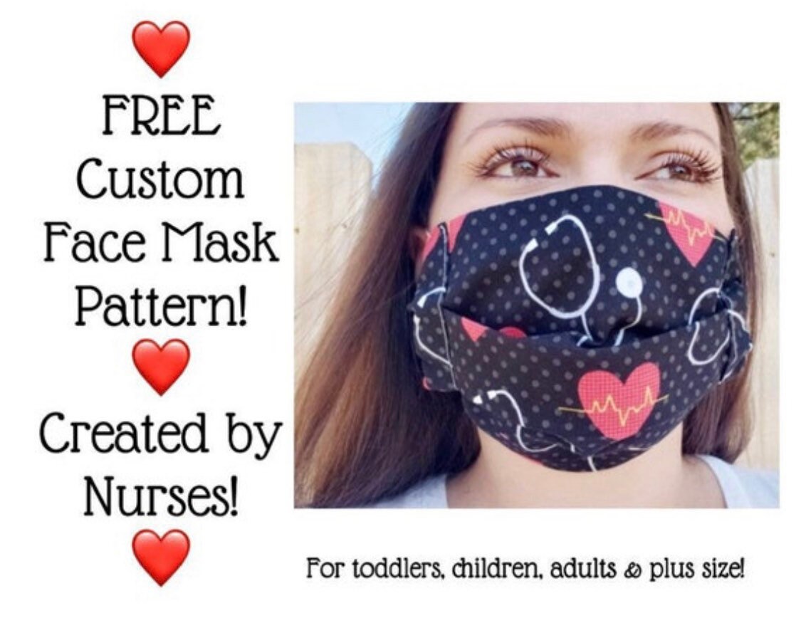 Unisex Scrub Caps & Mask Bundle Sewing Patterns With PDF or | Etsy