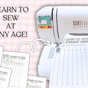 Learn to Sew Practice Sheets | Printable Sewing Patterns for Beginners ...