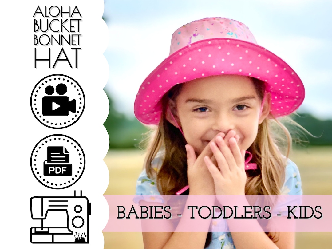 Bucket Hat Bonnet Sewing Pattern & VIDEO Tutorial | Printable PDF ...