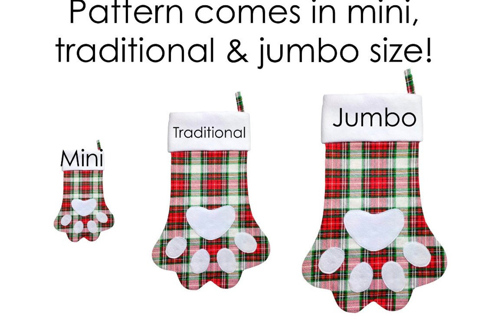 Pet Christmas Stockings Bundle of Sewing Patterns With VIDEO Tutorials | Printable PDF | Easy ...