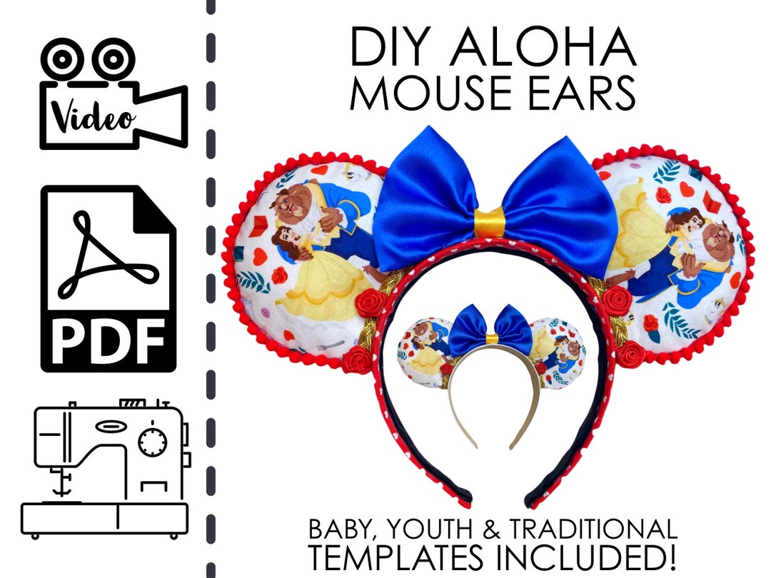 Best Day Ever Mouse Ears Sewing Pattern Template & VIDEO Tutorial ...