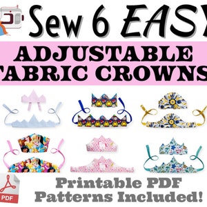 Elegant Fabric Crown Sewing Pattern & VIDEO Tutorial | Printable PDF ...