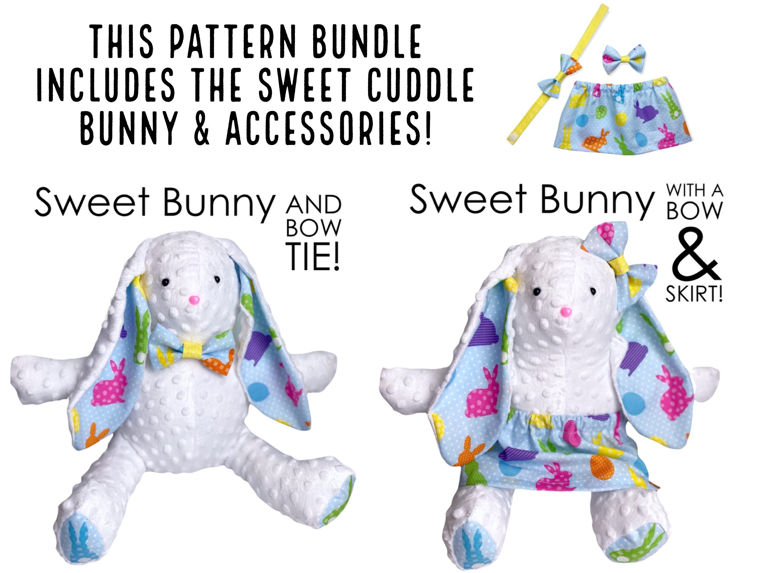 Easter Bunny Plush and Accessories Sewing Pattern & VIDEO - Etsy