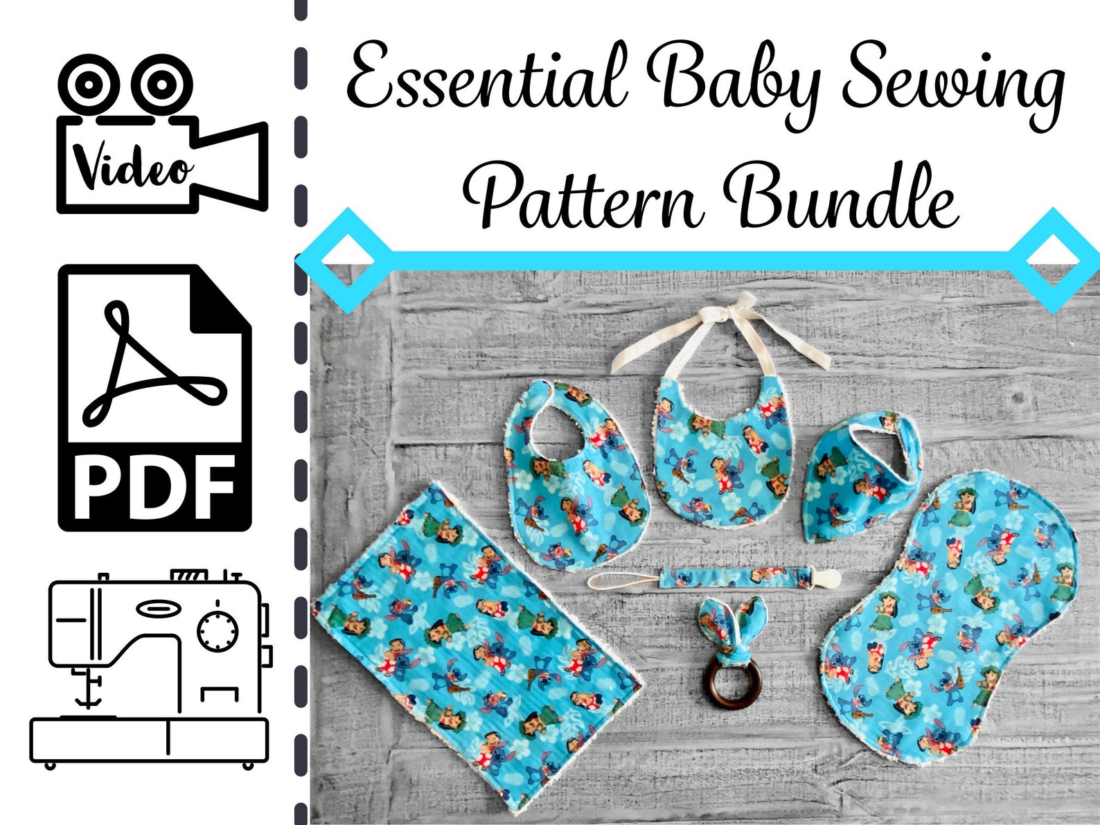 Essential Baby Sewing Patterns & Tutorials Bundle Printable PDF Video ...