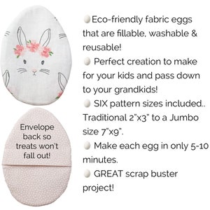 Fillable Fabric Easter Hunt Eggs Sewing Pattern & VIDEO Tutorial ...