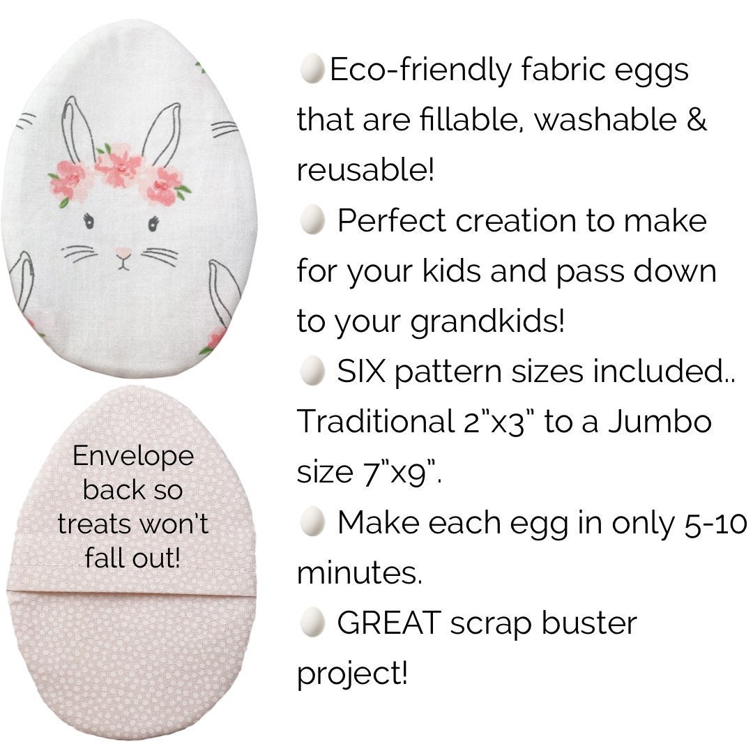 Fillable Fabric Easter Hunt Eggs Sewing Pattern & VIDEO - Etsy