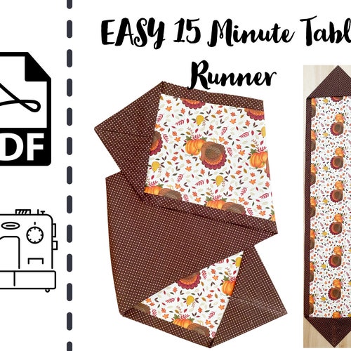 EASY 15 Minute Table Runner Sewing Tutorial Sew Pattern - Etsy