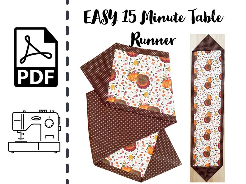 EASY 15 Minute Table Runner Sewing Tutorial Sew Pattern - Etsy