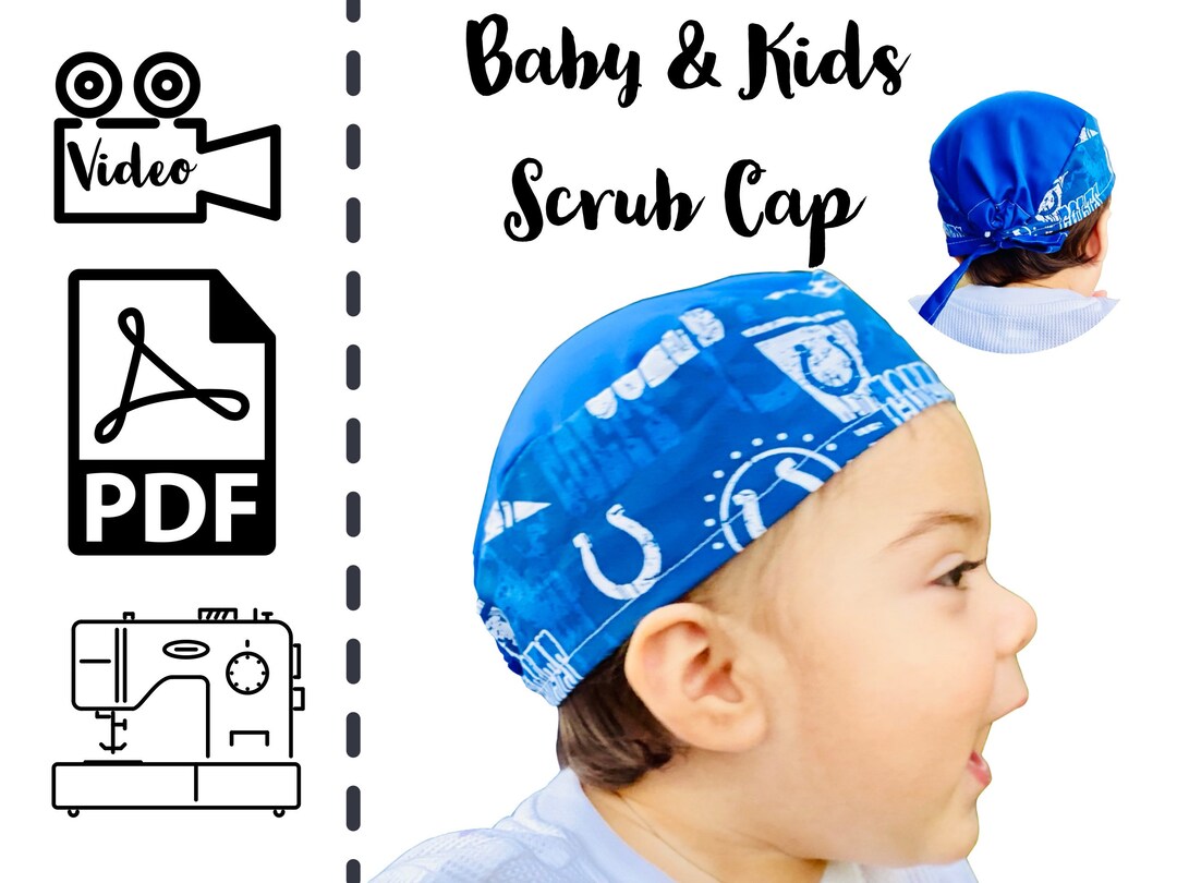 EASY Baby & Kids Tie Back Scrub Cap Sewing Tutorial | Sew | Pattern ...
