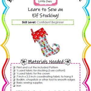 Learn to Sew an Elf Stocking PDF | Beginners | EASY | Christmas | Decor ...