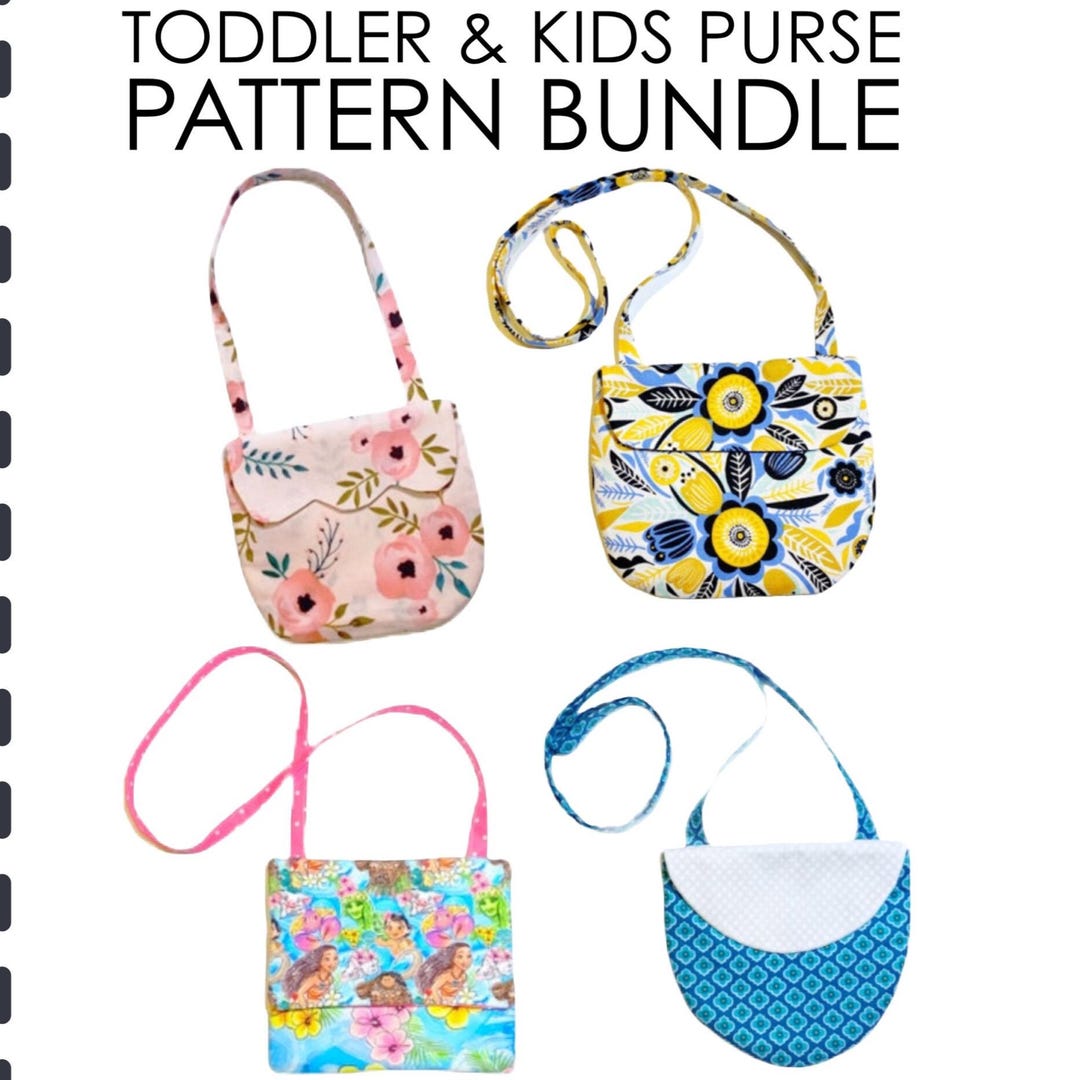 Toddler & Kids Purse Bundle Sewing Pattern and VIDEO Tutorial ...