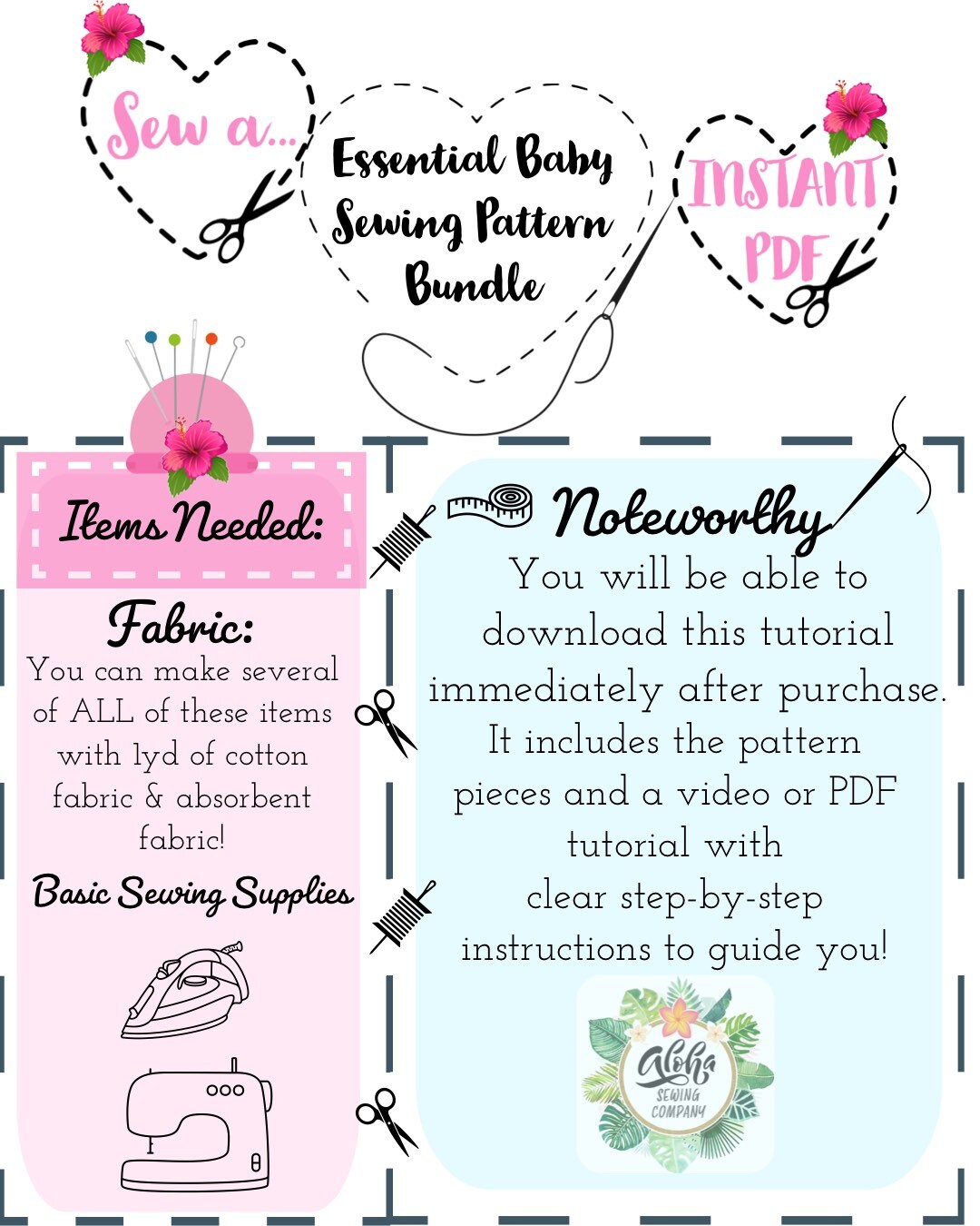 Essential Baby Sewing Patterns & Tutorials Bundle Printable - Etsy