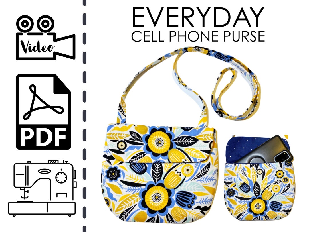 EASY Essential Everyday Cell Phone Purse Sewing Tutorial | Sew ...