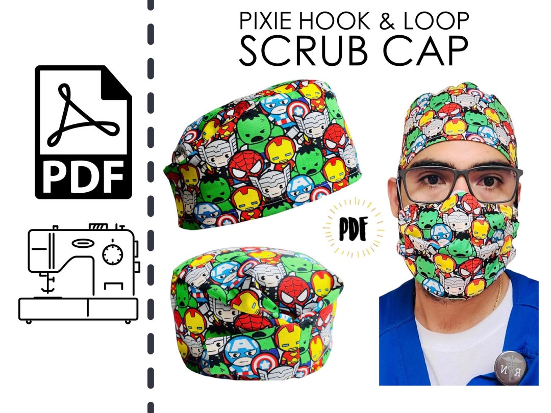 EASY Beginners Unisex Scrub Cap Pattern | Women | Men Mens | Surgical ...