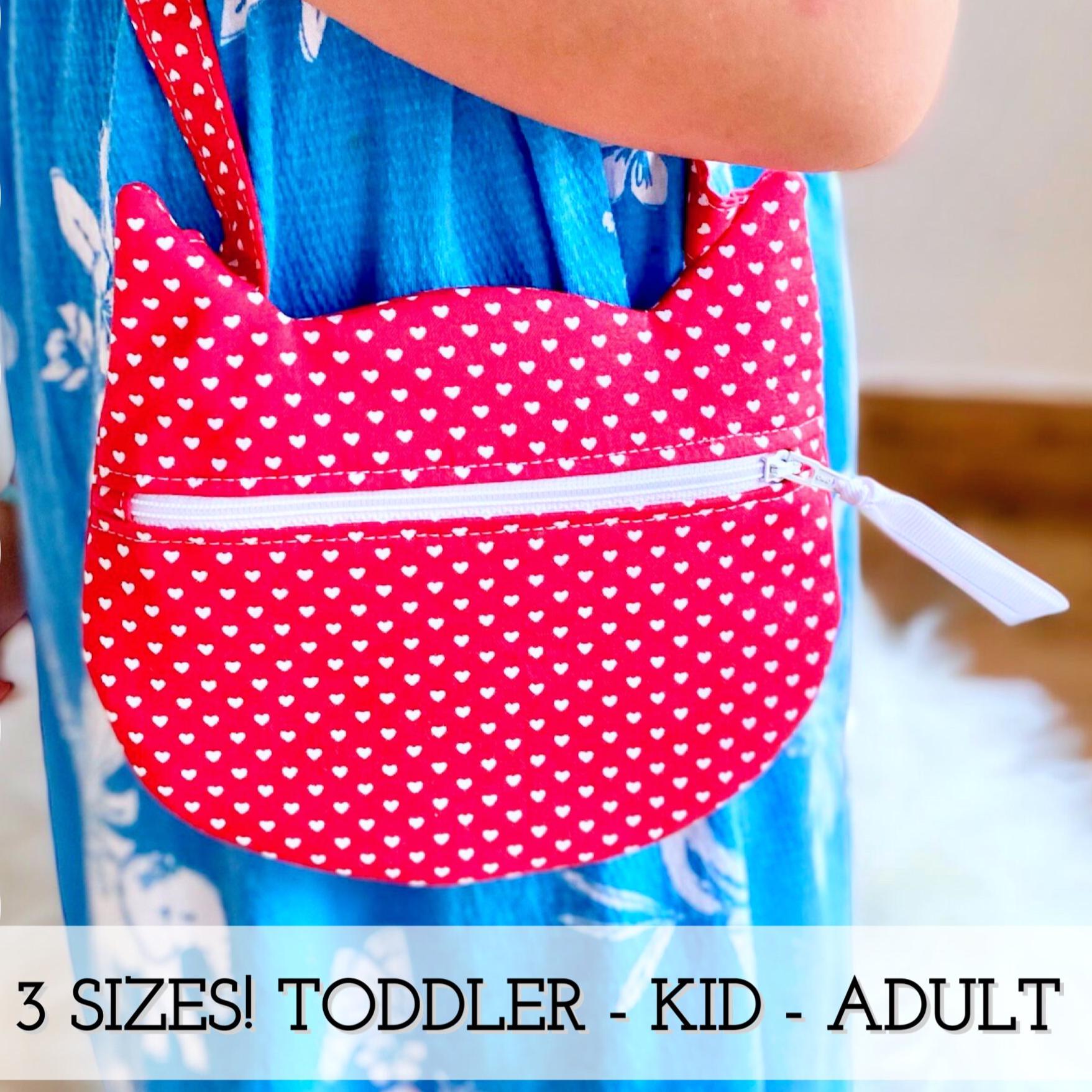 EASY Zippered Cat Purse Sewing Pattern & Video Tutorial | Printable PDF ...