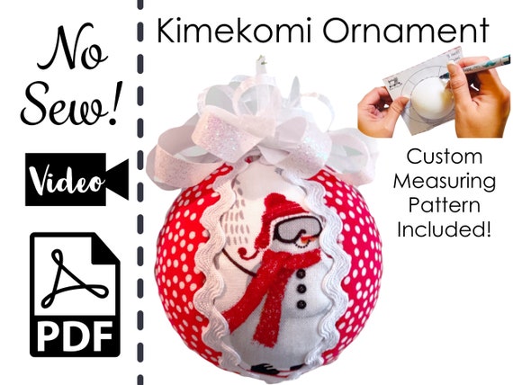 EASY No Sew Ornament Tutorial Kimekomi Sew Pattern - Etsy