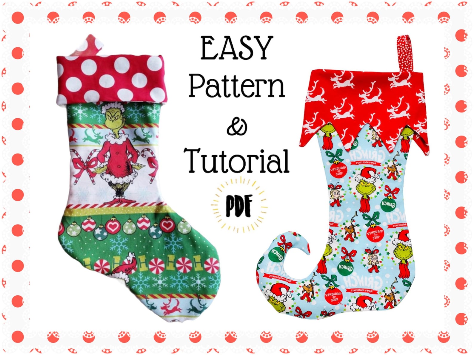 Learn to Sew an EASY Christmas Stocking PDF Beginners Elf - Etsy
