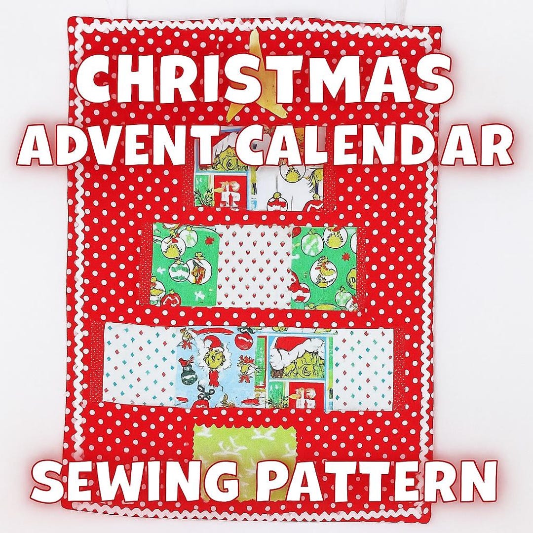 12 Days of Christmas Hanging Advent Calendar With Pockets Sewing ...
